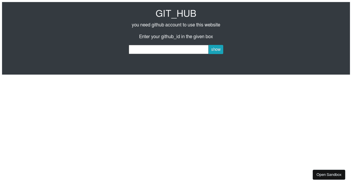 github - Codesandbox