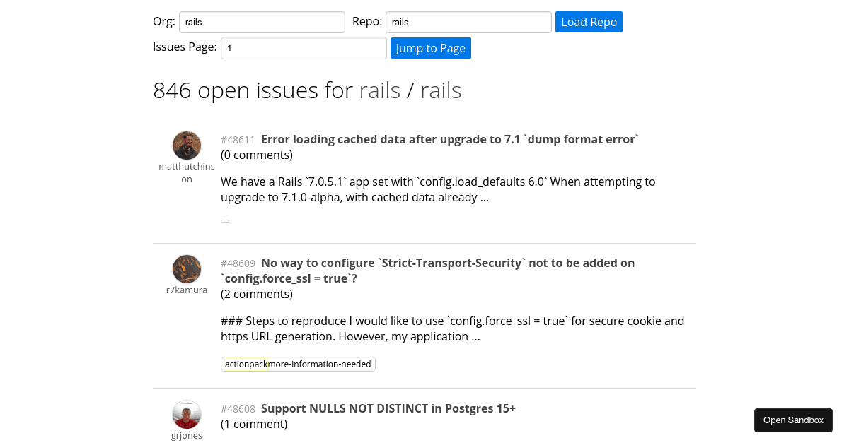 rsk-github-issues-example - Codesandbox