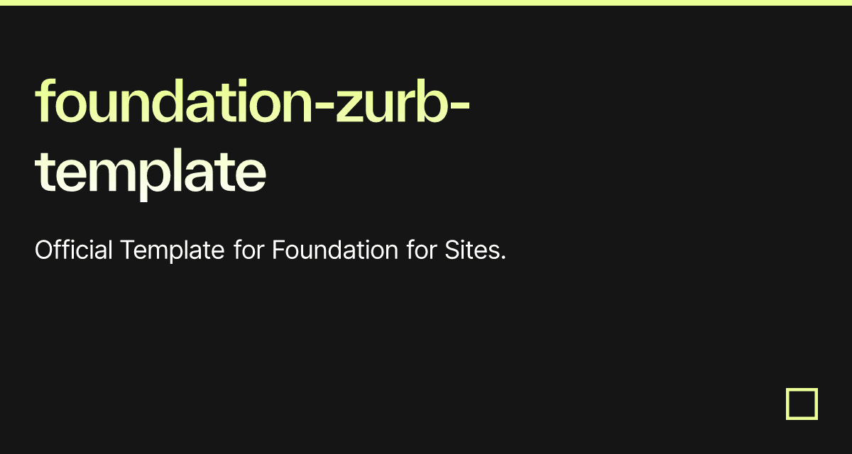 foundation-zurb-template - Codesandbox