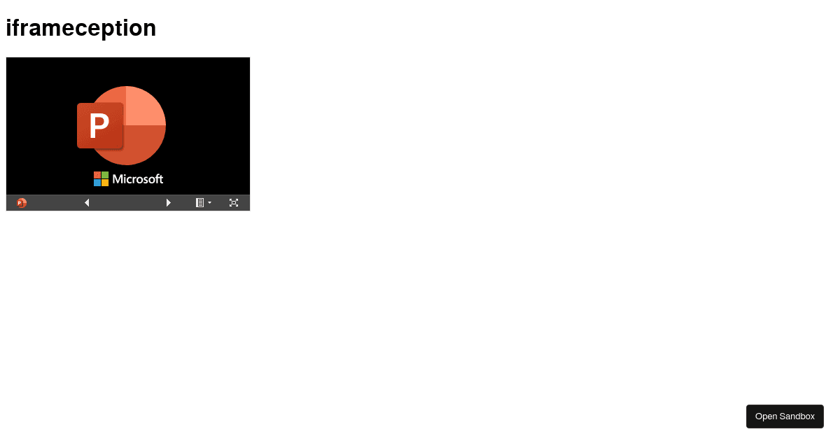 iframe inception (forked) - Codesandbox