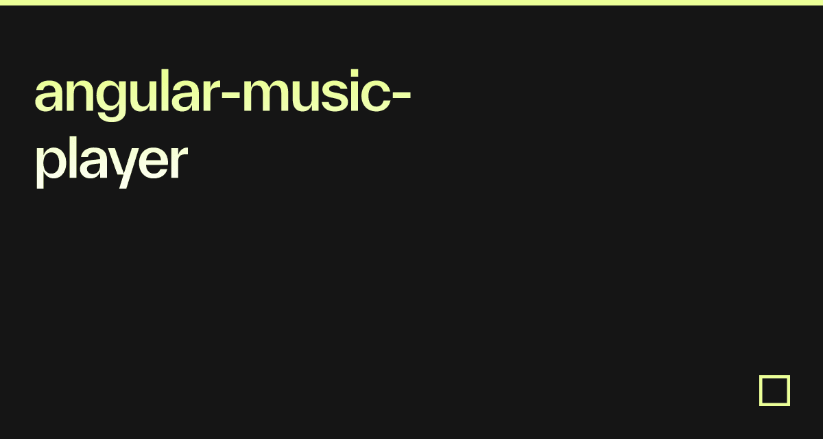angular-music-player - Codesandbox