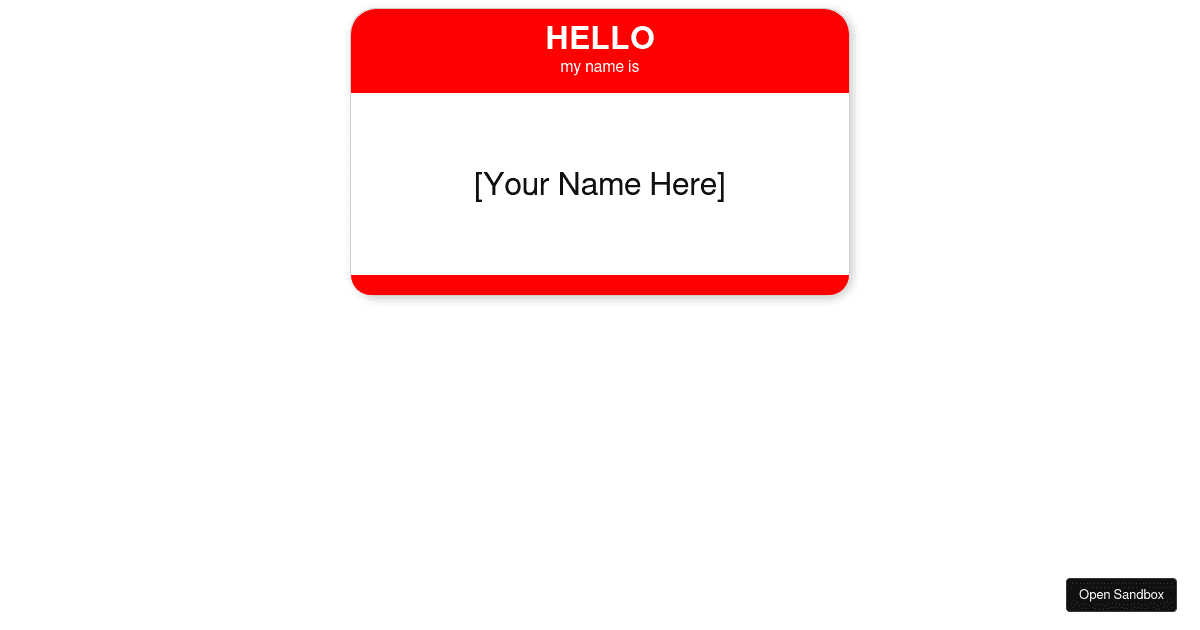 name-tag - Codesandbox
