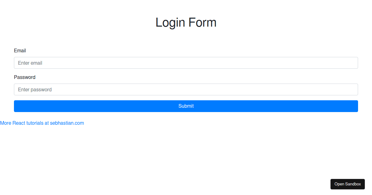 Formik Example Form (forked) - Codesandbox