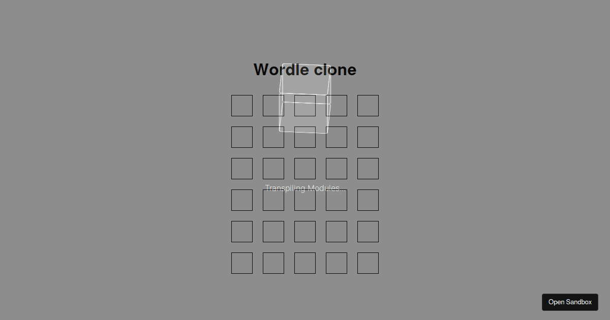 react-wordle-clone - Codesandbox react-wordle-clone - Codesandbox