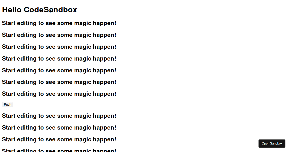 scroll the same position when history.push - Codesandbox