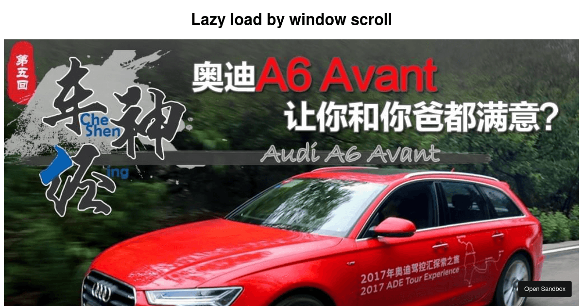 React image lazy load by window scroll - Codesandbox React image lazy load by window scroll - Codesandbox
