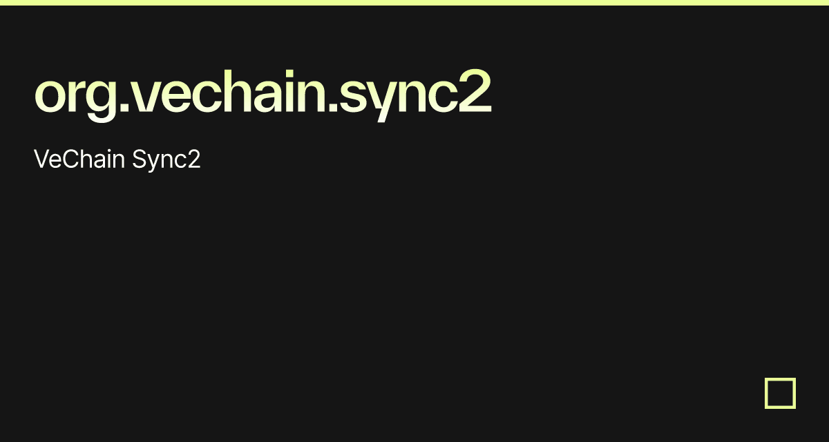org.vechain.sync2 - Codesandbox