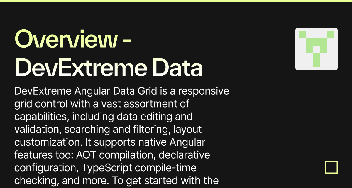 Overview Devextreme Data Grid Forked Codesandbox