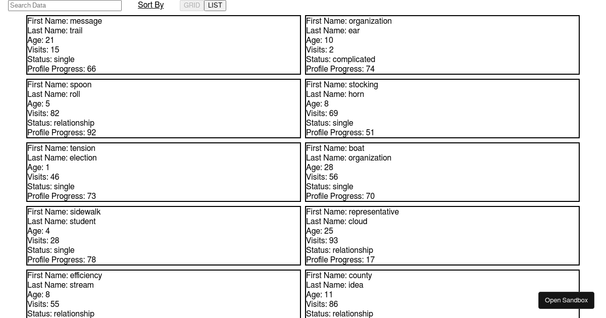 React Table with Dropdown SortBy options - Codesandbox