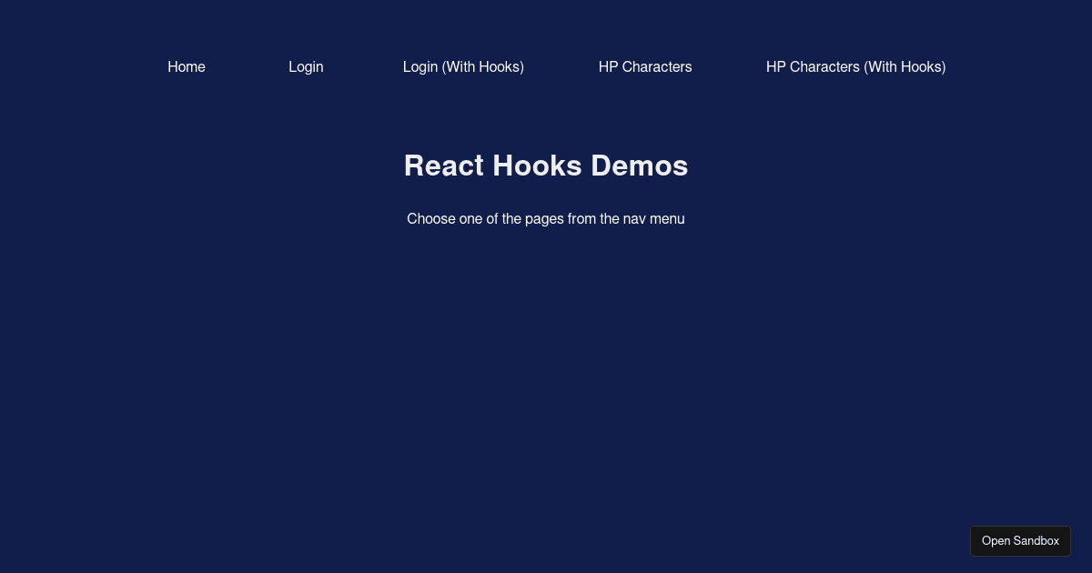 react-hooks-with-Harry-Potter - Codesandbox
