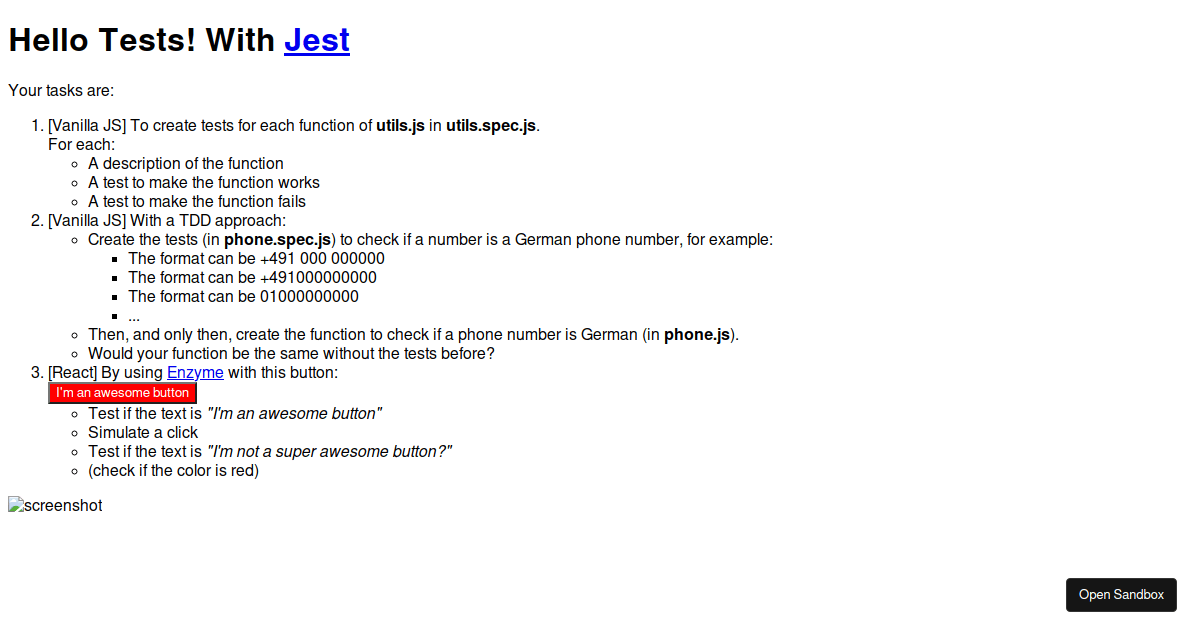 jest-workshop - Codesandbox