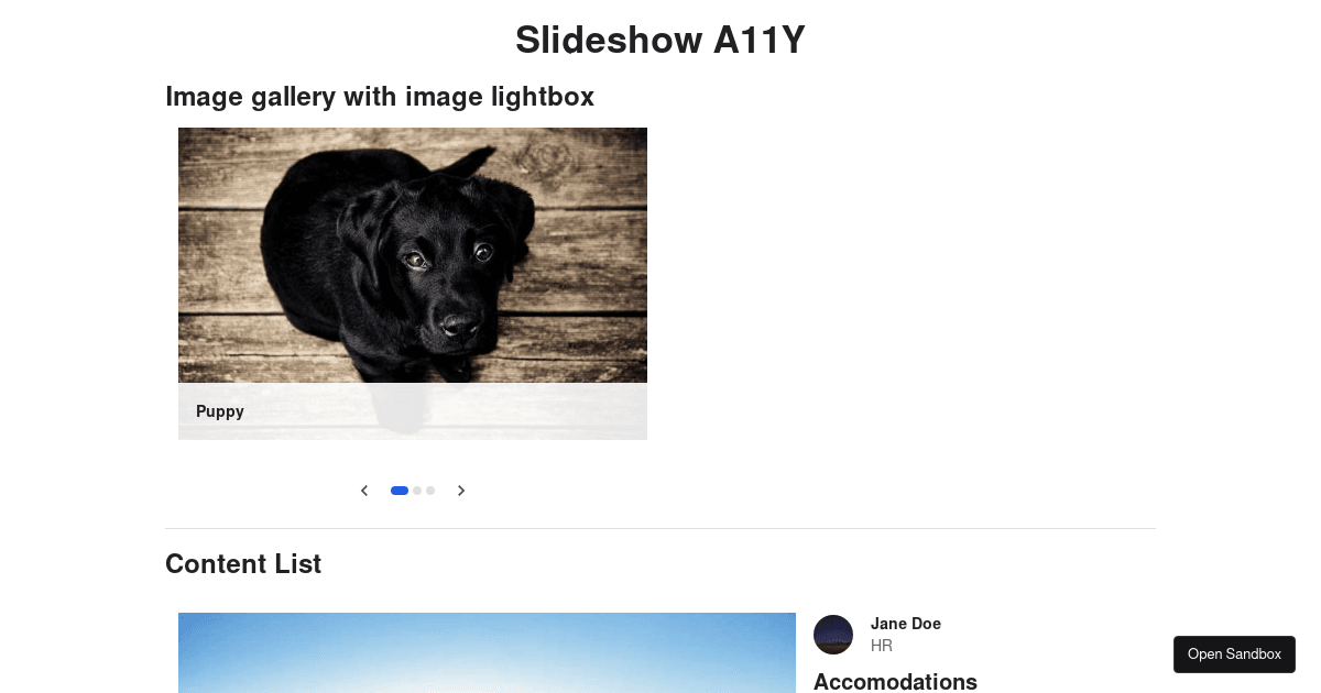 slideshow - Codesandbox