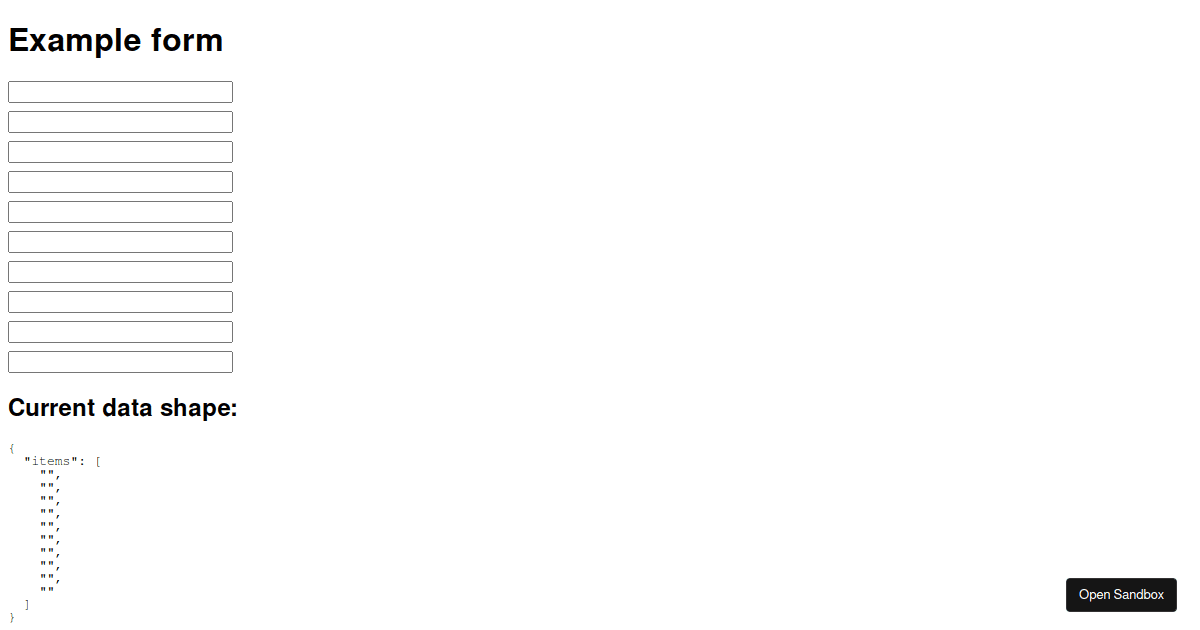 felte-demo (forked) - Codesandbox