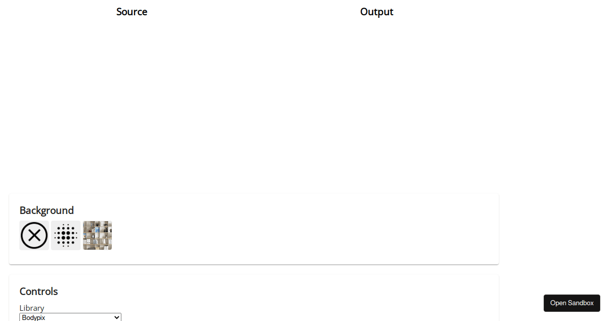Virtual Background (forked) - Codesandbox