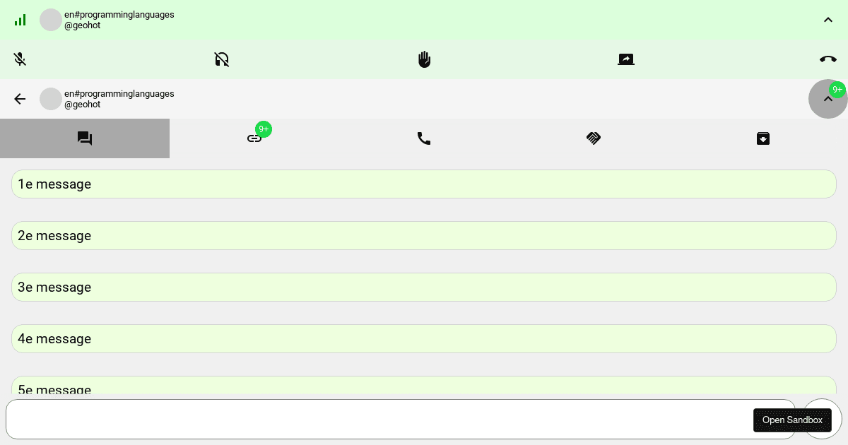 Messaging - Codesandbox