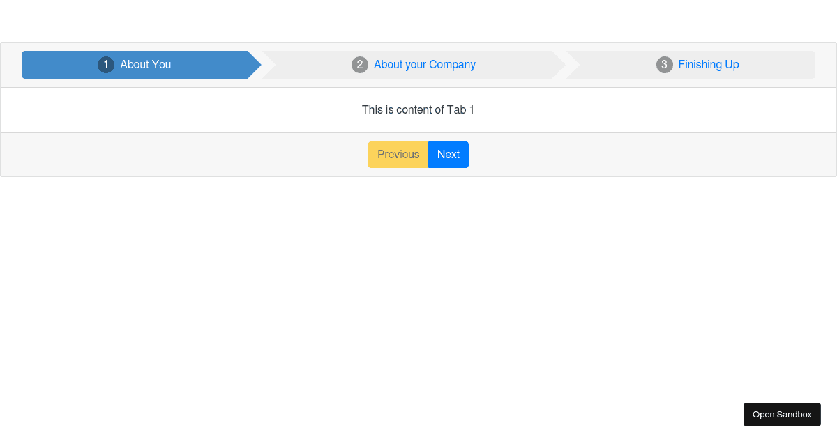 Vue Step Wizard Basic Stepper Codesandbox