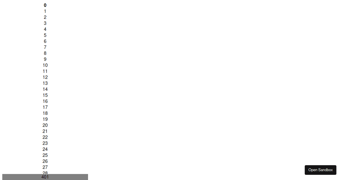 sticky table row - Codesandbox