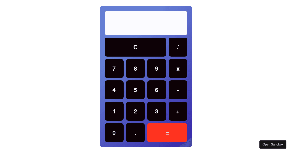 React-Calculator (forked) - Codesandbox