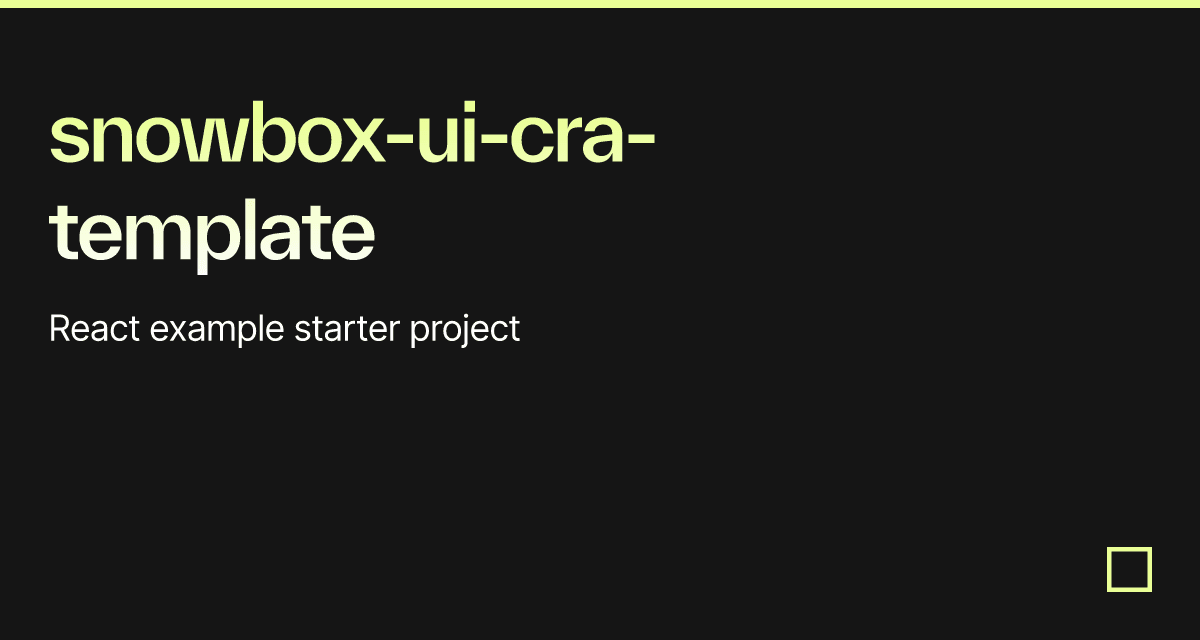 snowbox-ui-cra-template - Codesandbox
