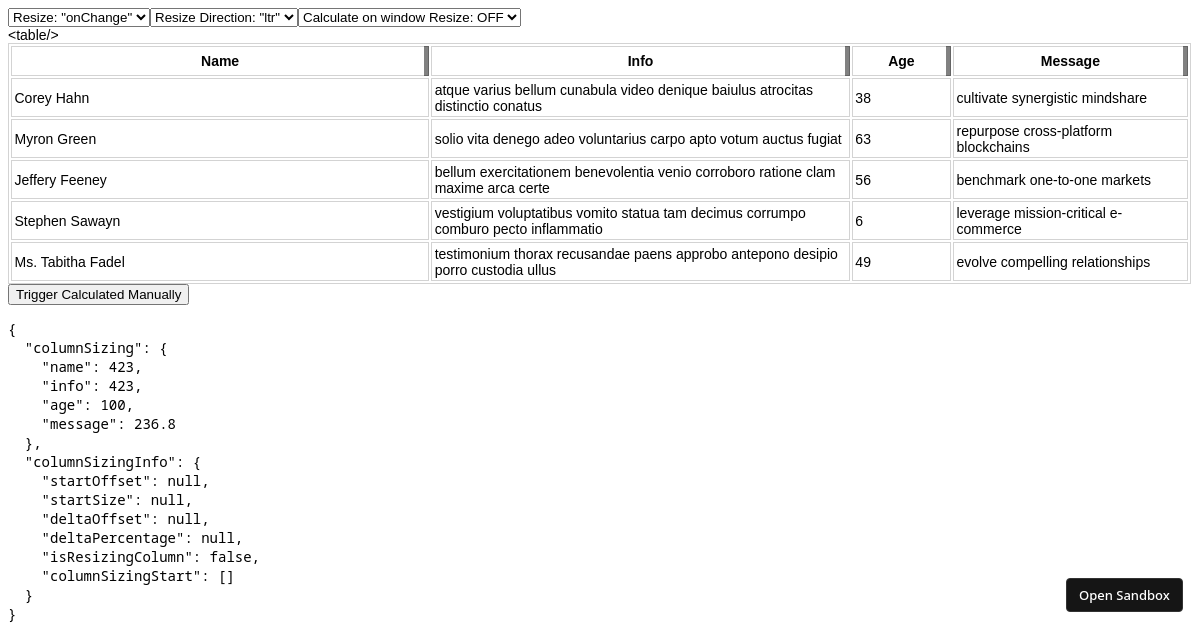 Tanstack-table-auto-column-size - Codesandbox