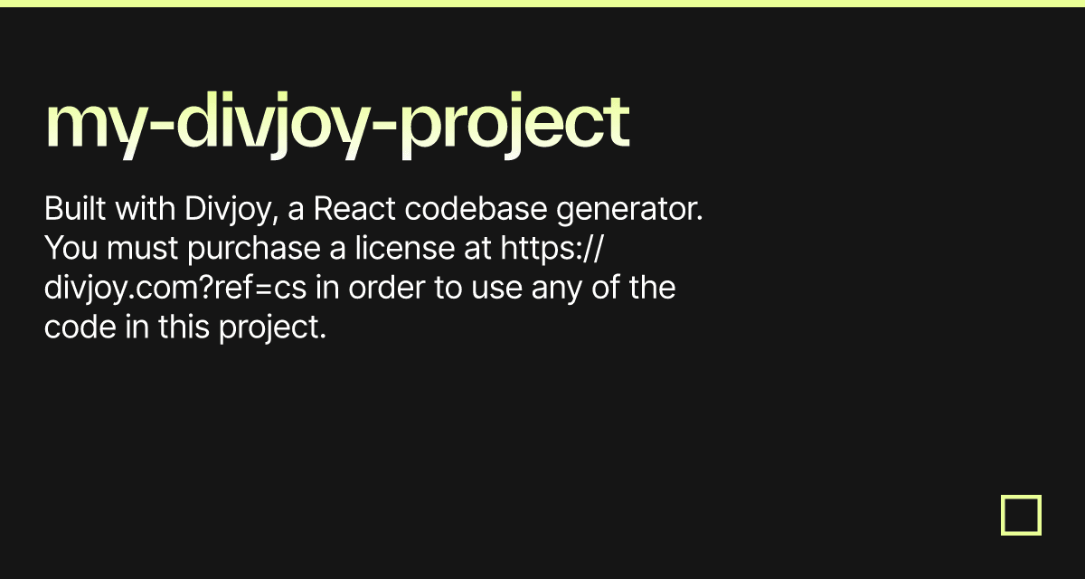 my-divjoy-project - Codesandbox