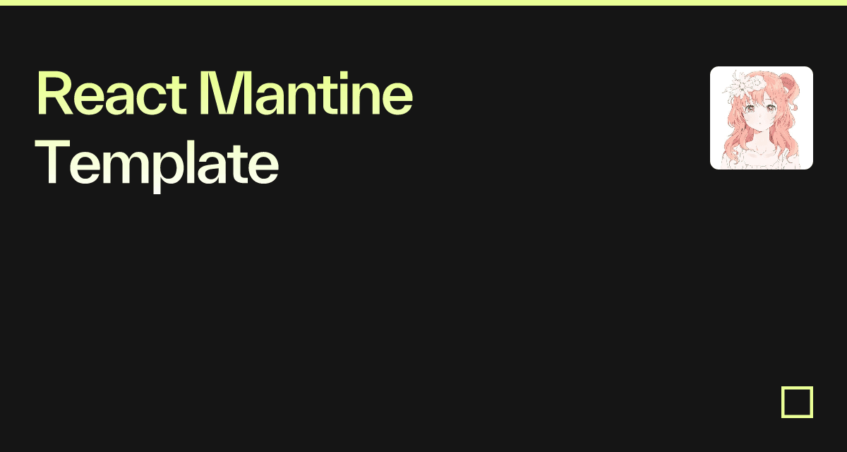 React Mantine Template - Codesandbox React Mantine Template - Codesandbox