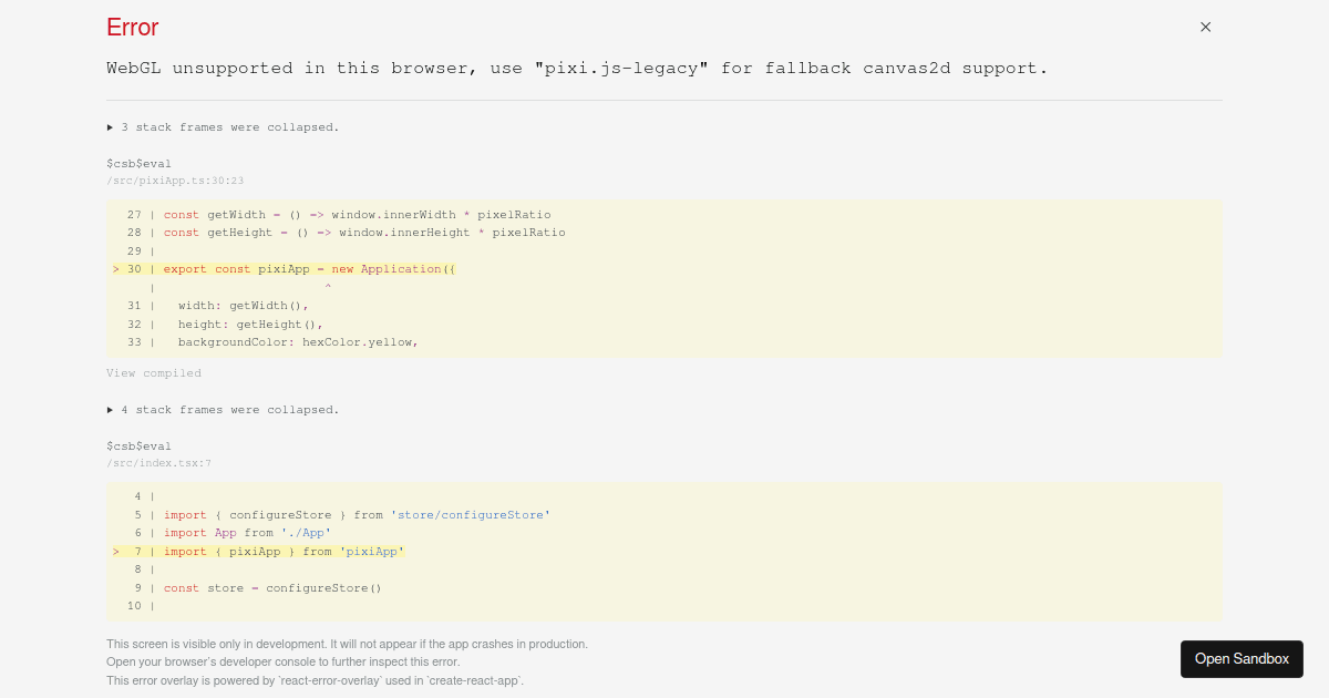 React Pixi Starter Codesandbox