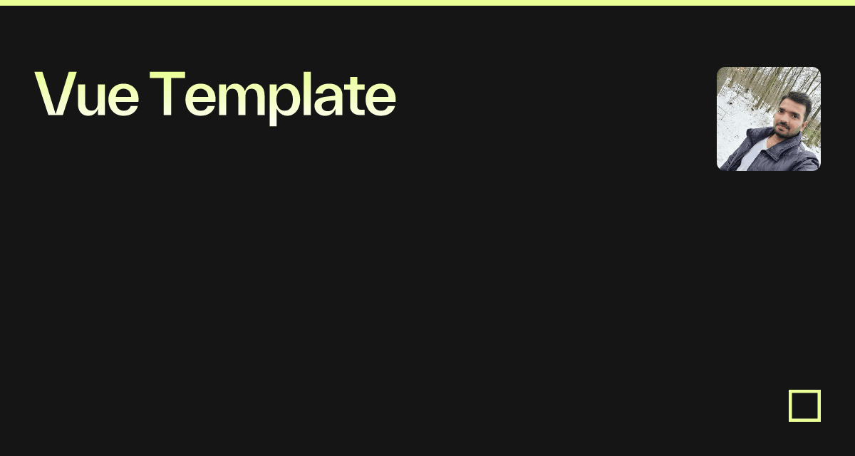 Vue Template - Codesandbox