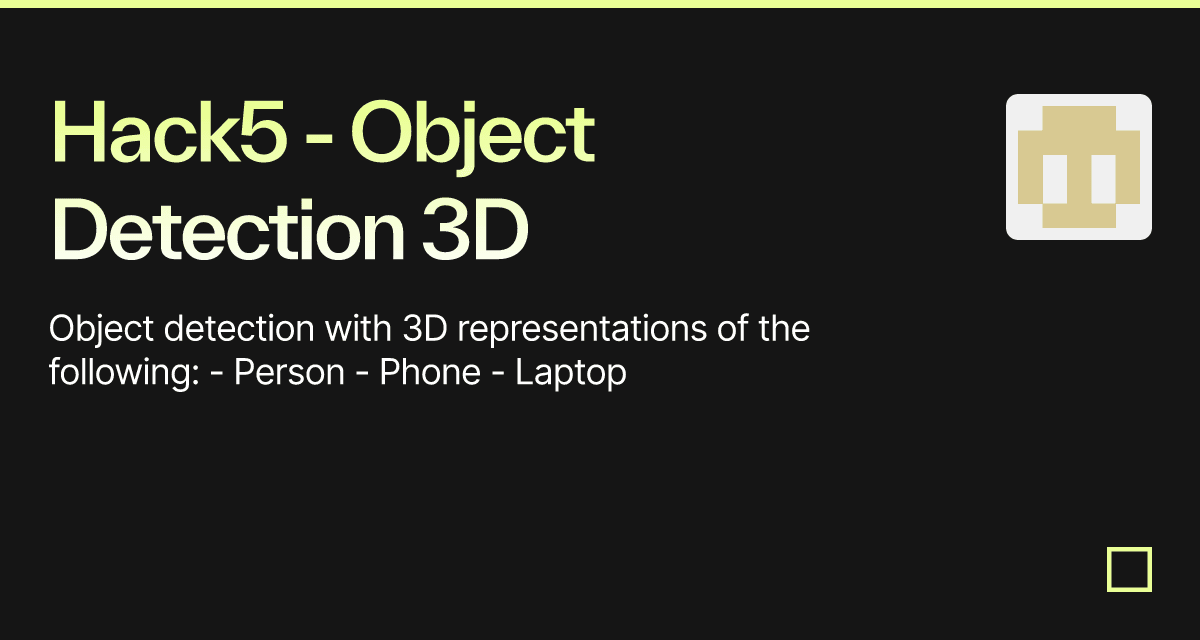 Hack5 - Object Detection 3D - Codesandbox