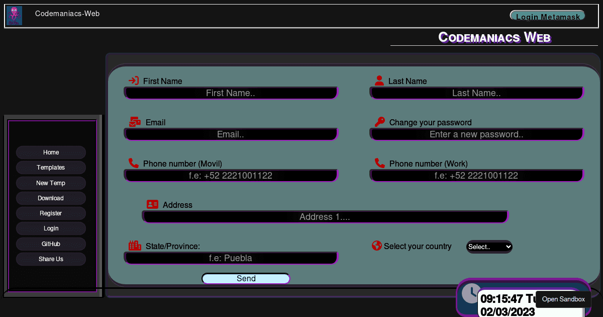 codemaniacs-react - Codesandbox