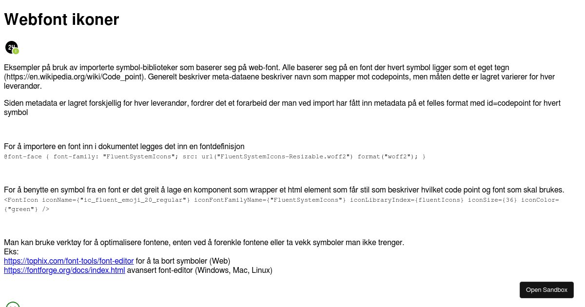 symbol libraries - Codesandbox