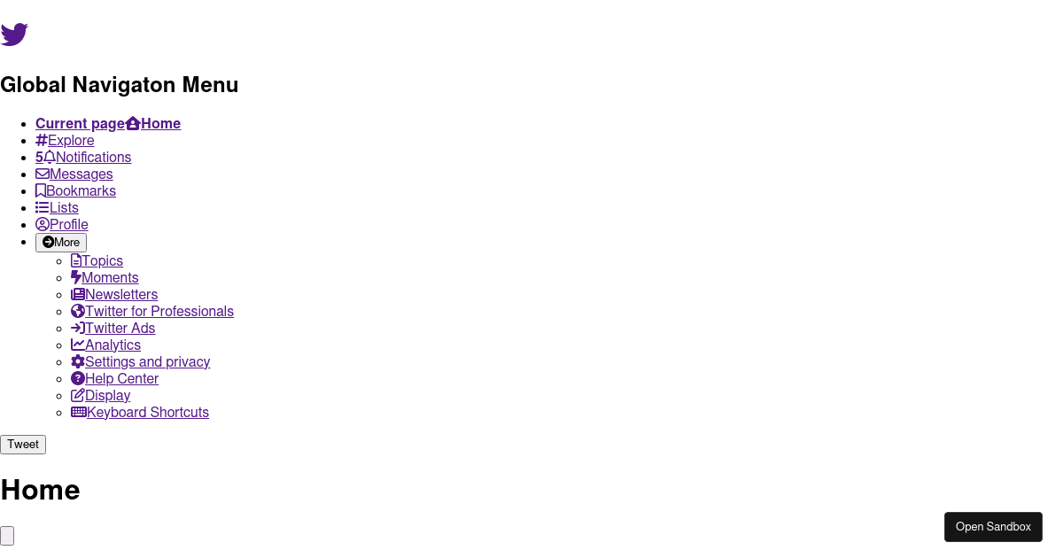 twitter-cloning - Codesandbox