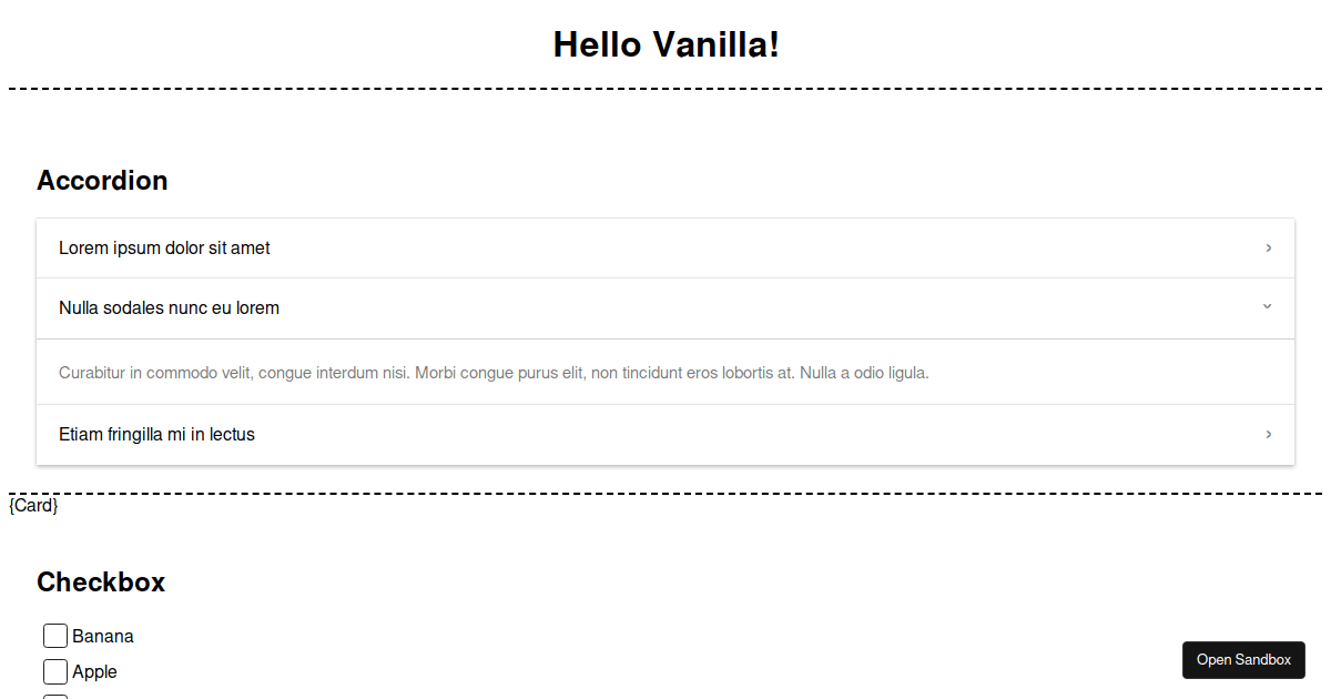 vanilla - Codesandbox