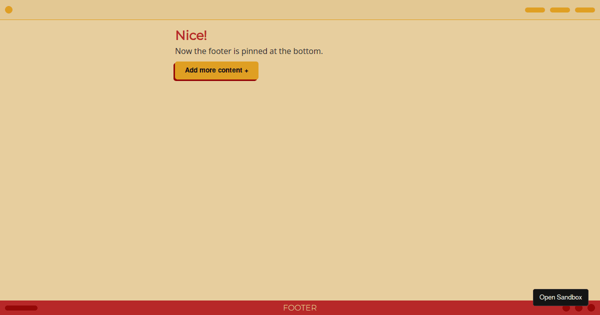 react-footer-pinned - Codesandbox