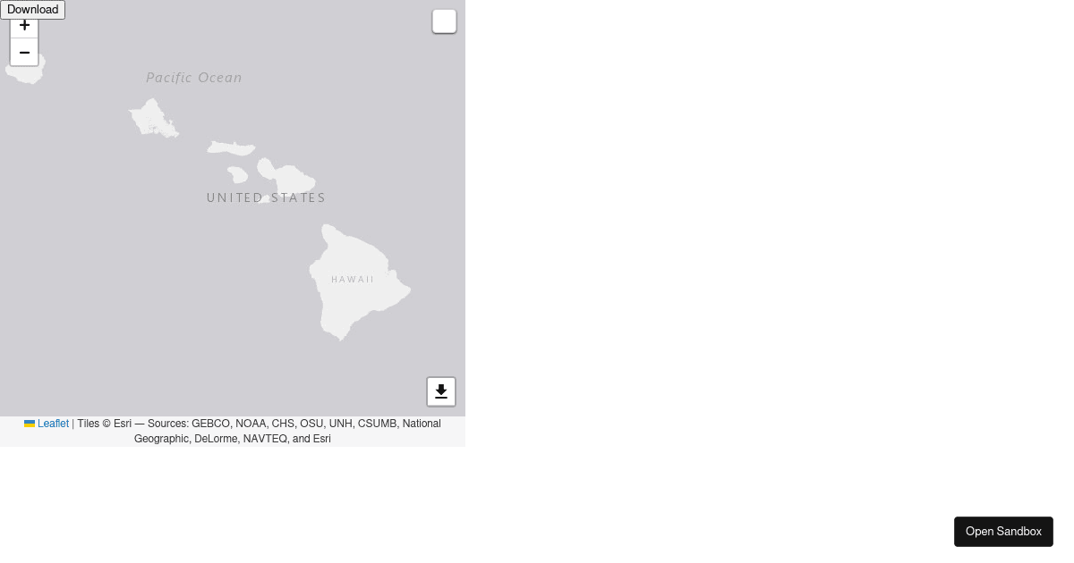 react-leaflet v4 with leaflet plugin (forked) - Codesandbox