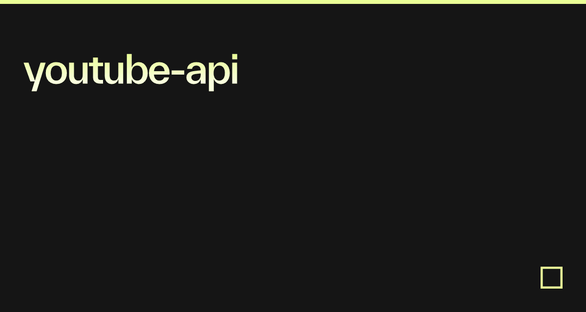 youtube-api - Codesandbox