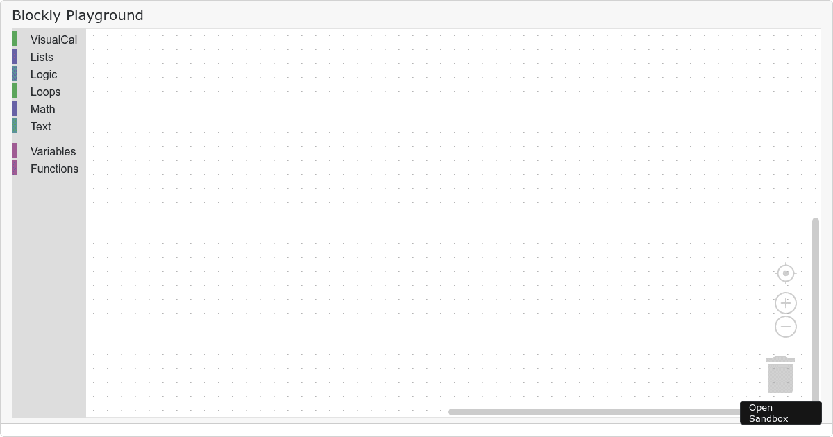 Blockly Playground - Codesandbox