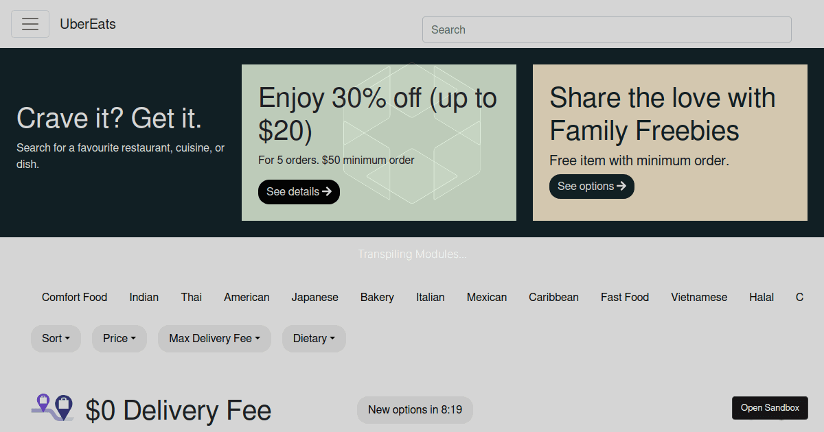 uber-eats-clone - Codesandbox
