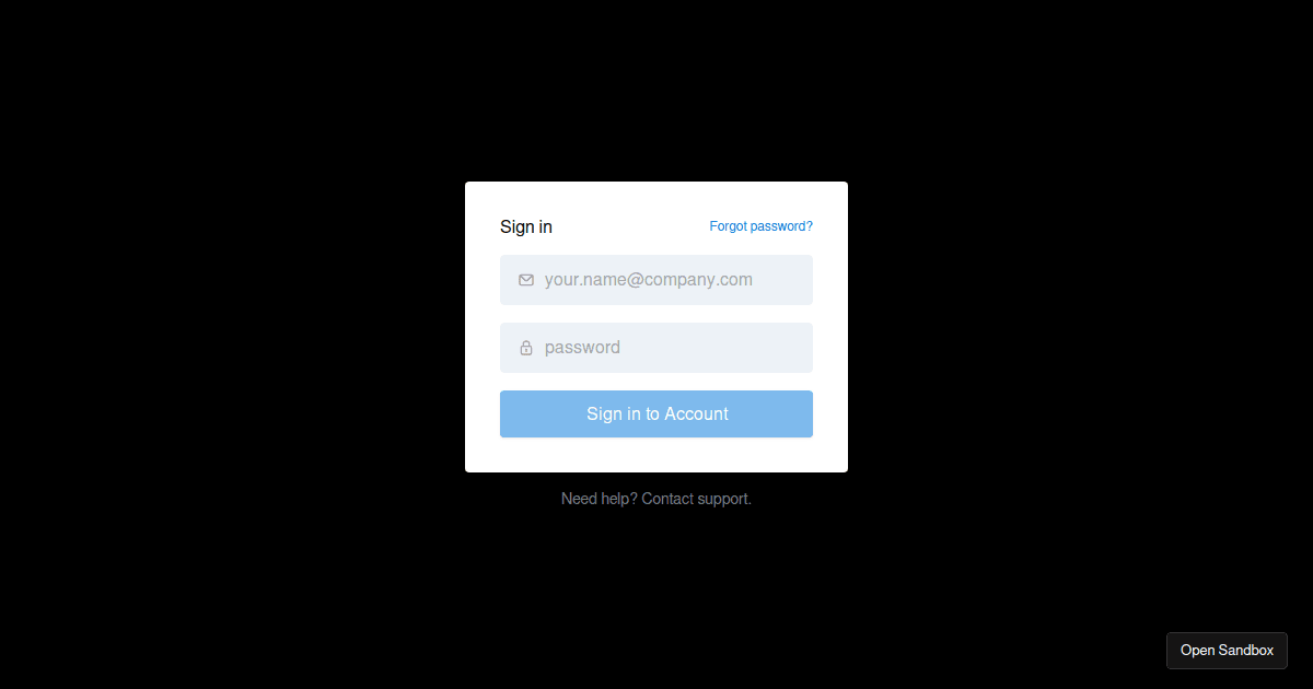 Login - Codesandbox