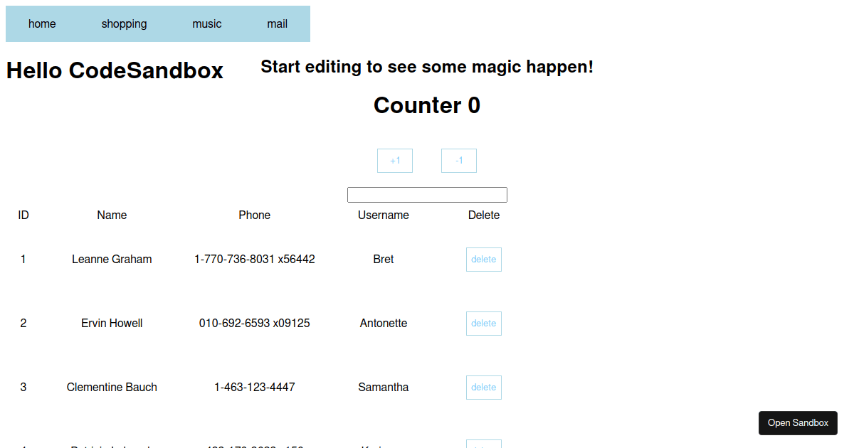 React Typescript Playground Codesandbox