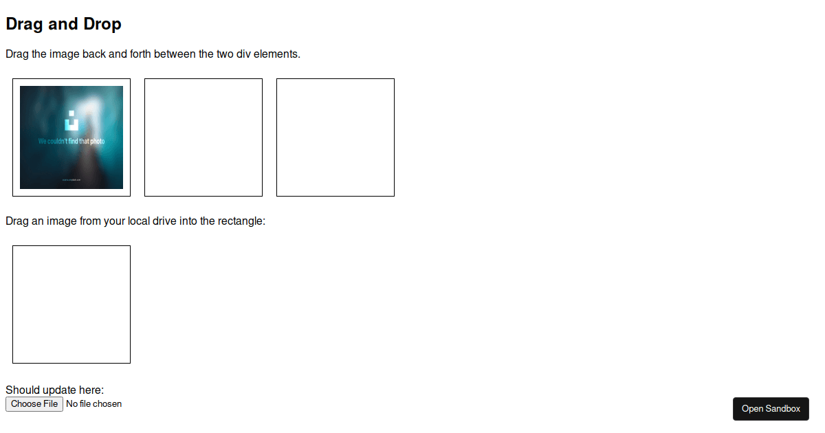 Html Draganddrop With Fileupload Codesandbox