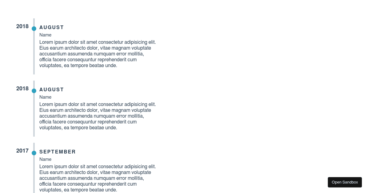Timeline Vue - Codesandbox