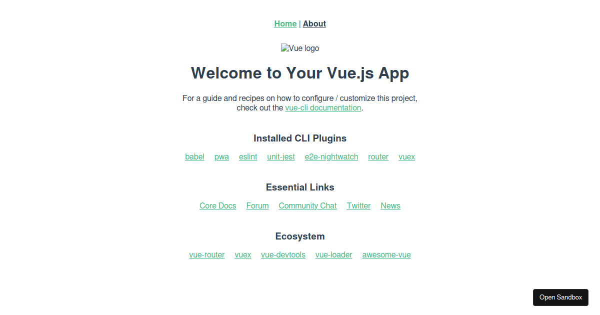 vue-template - Codesandbox