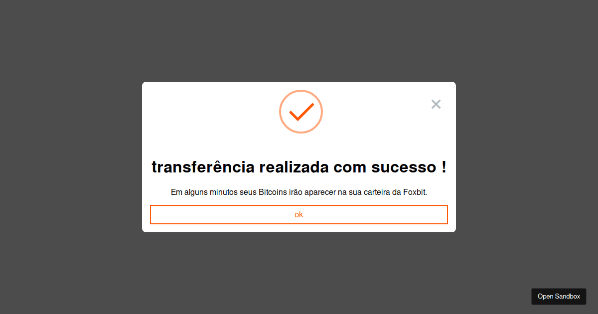 Modal Success - Codesandbox