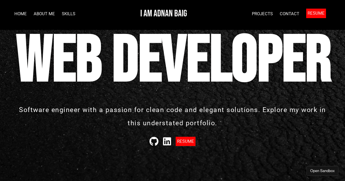react-portfolio - Codesandbox