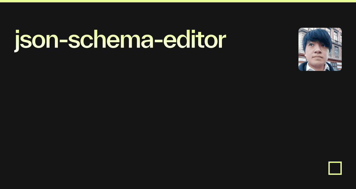 json-schema-editor - Codesandbox