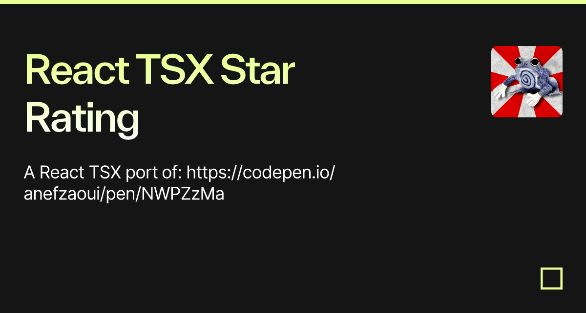 React TSX Star Rating - Codesandbox