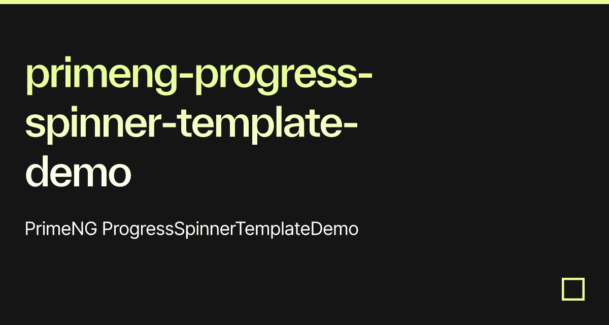primeng-progress-spinner-template-demo - Codesandbox