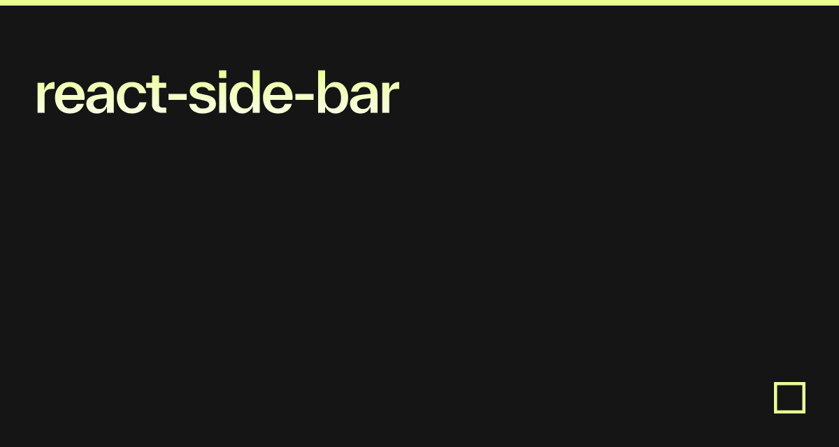 react-side-bar - Codesandbox