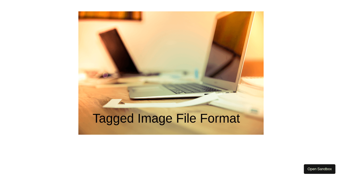 React Tiff Forked Codesandbox